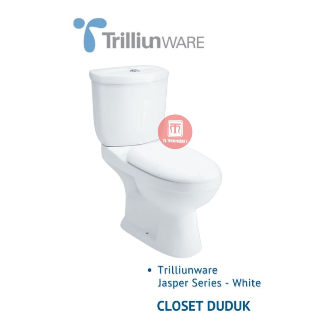 Jual Kloset Duduk TRILLIUN WARE Jasper Series Putih | Shopee Indonesia