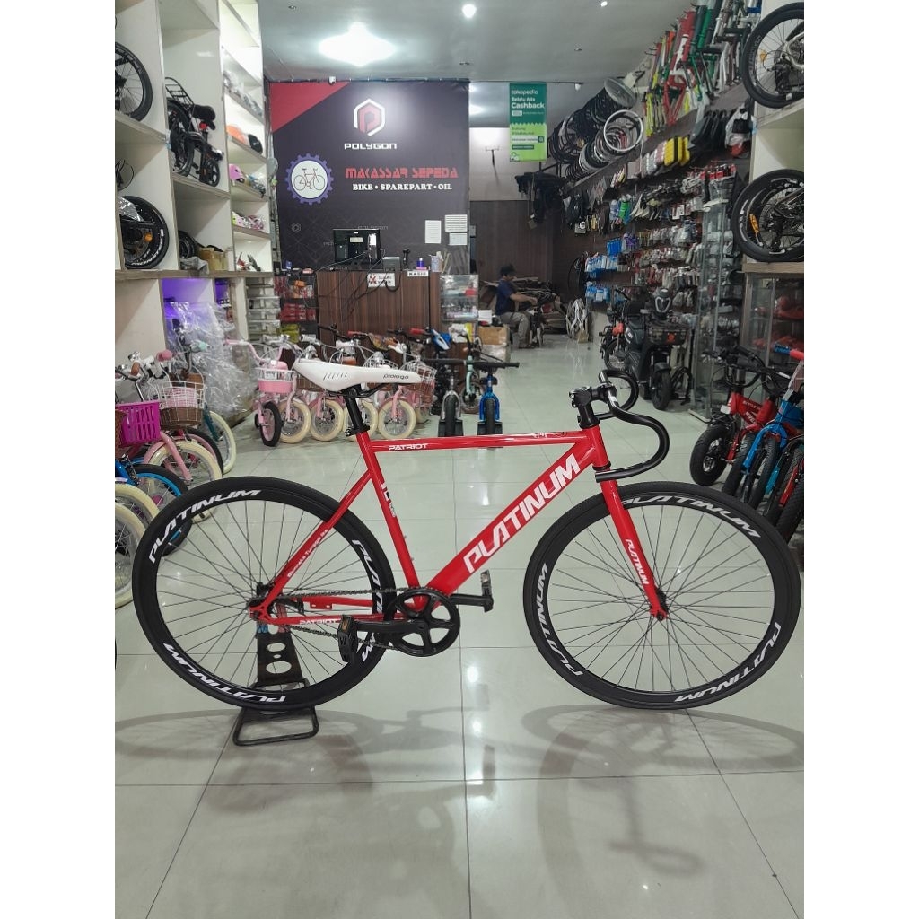 Jual SEPEDA FIXIE PLATINUM PATRIOT HI-TEN STEEL BAN 700C NEW REM ...