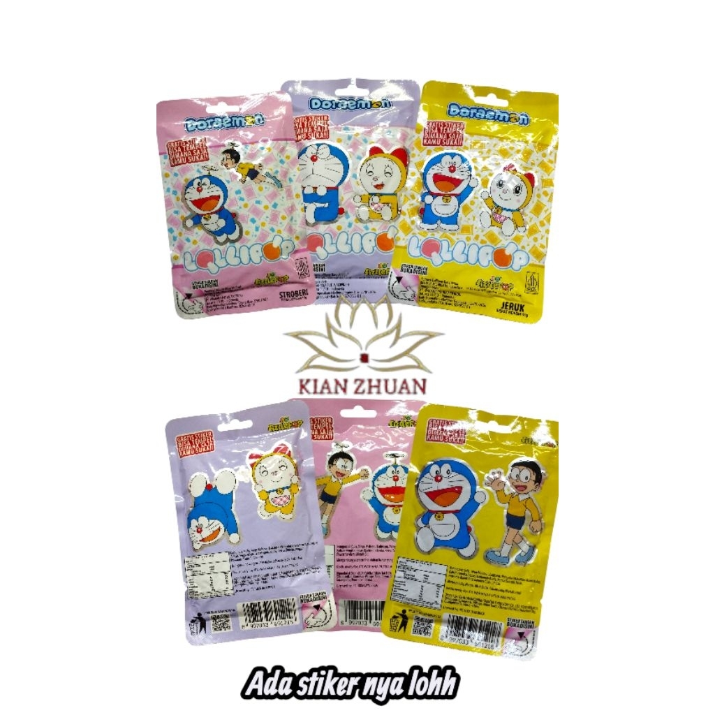 Jual Lollipop Doraemon Fizzlepop 15g/Permen Peletok Rasa Strawberry ...