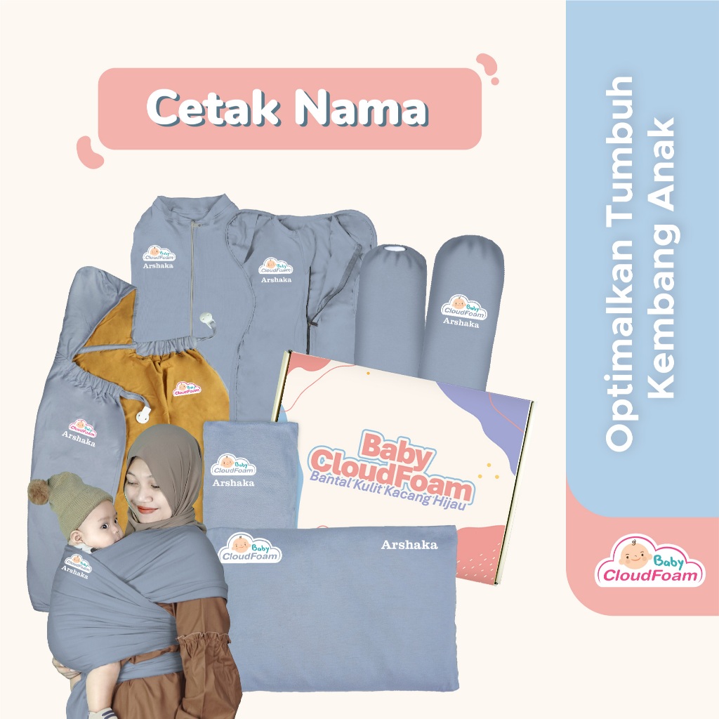 Jual Baby Cloudfoam Cetak Nama / Sablon Nama | Shopee Indonesia