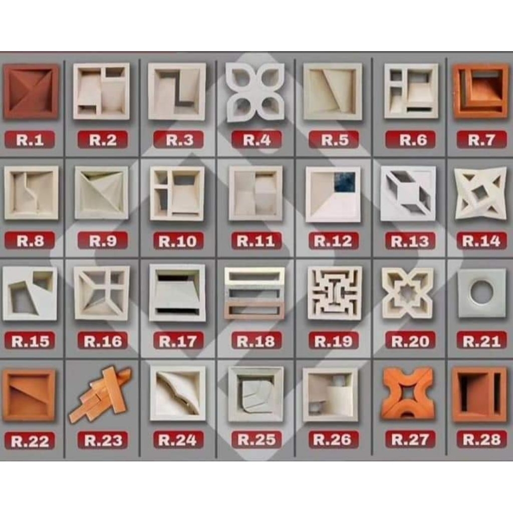 Jual roster beton minimalis, loster beton minimalis uk 20×20 cm putih ...