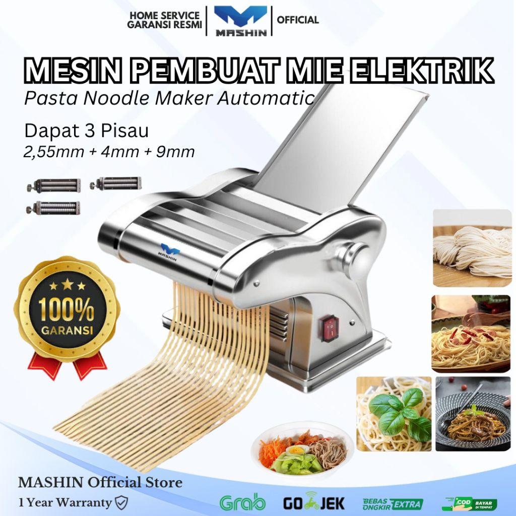 Jual Mashin - BJM-8 Mesin Mie Listrik 3 Mata Pisau Otomatis // Noodle ...