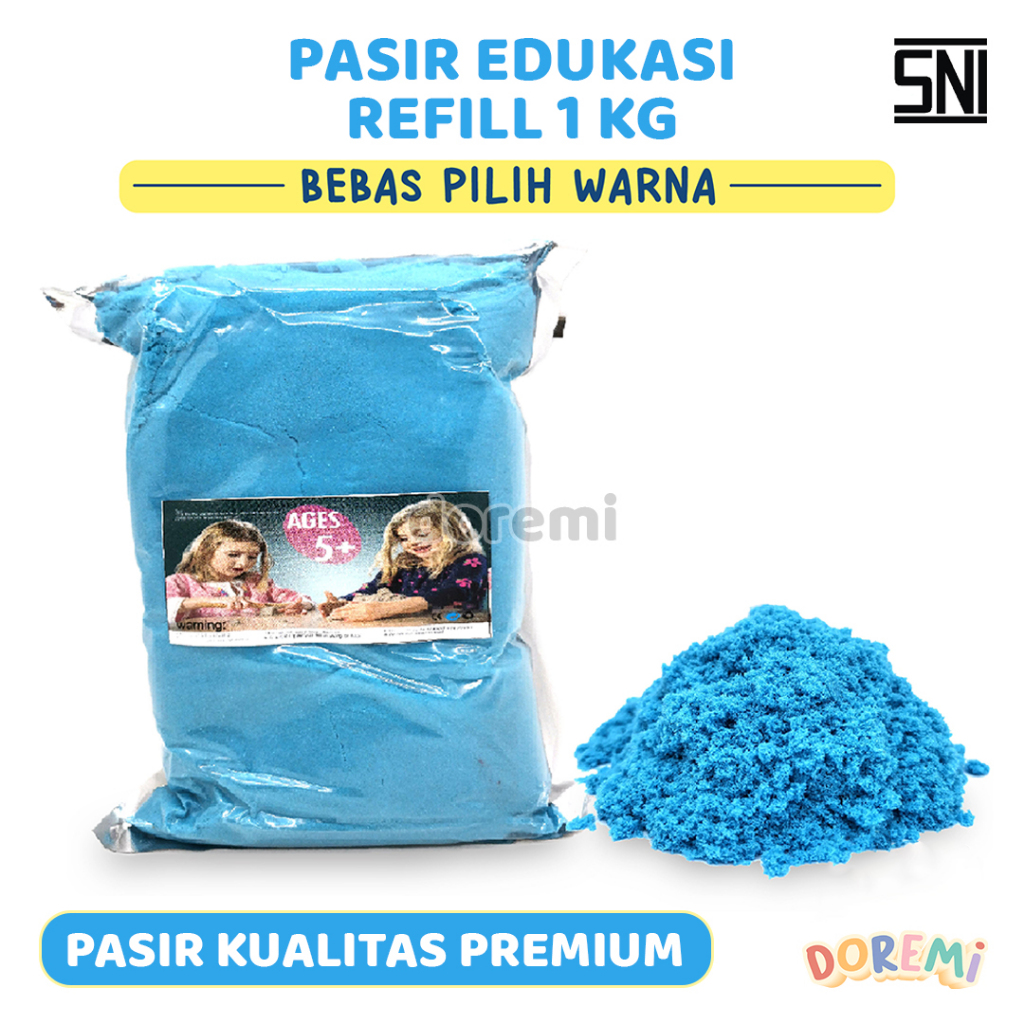 Jual DOREMI Pasir Refill 1 KG Edukasi Sand Kreatif Colorful Warna ...