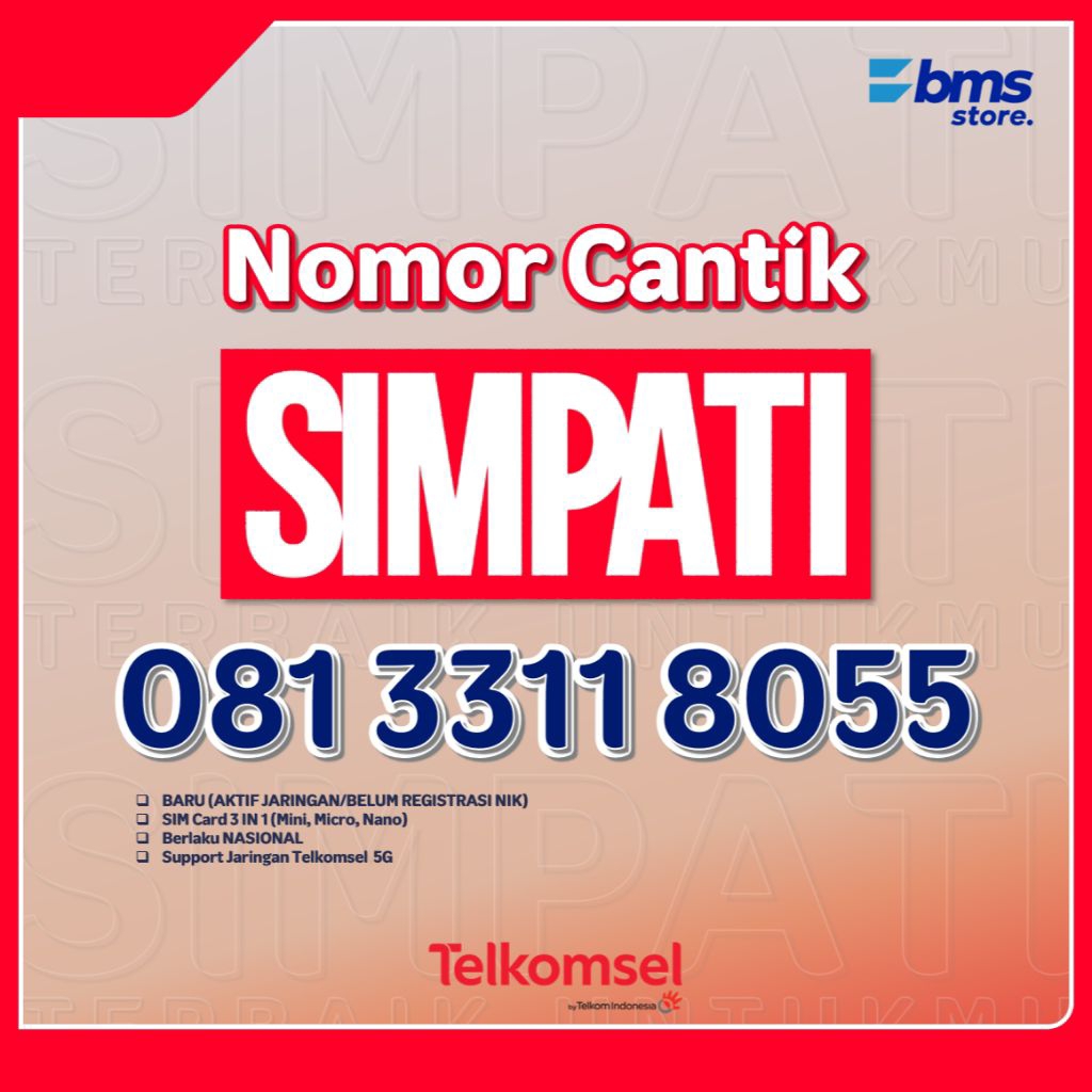 Jual Nomor Cantik Telkomsel SIMPATI 11 Digit | Shopee Indonesia