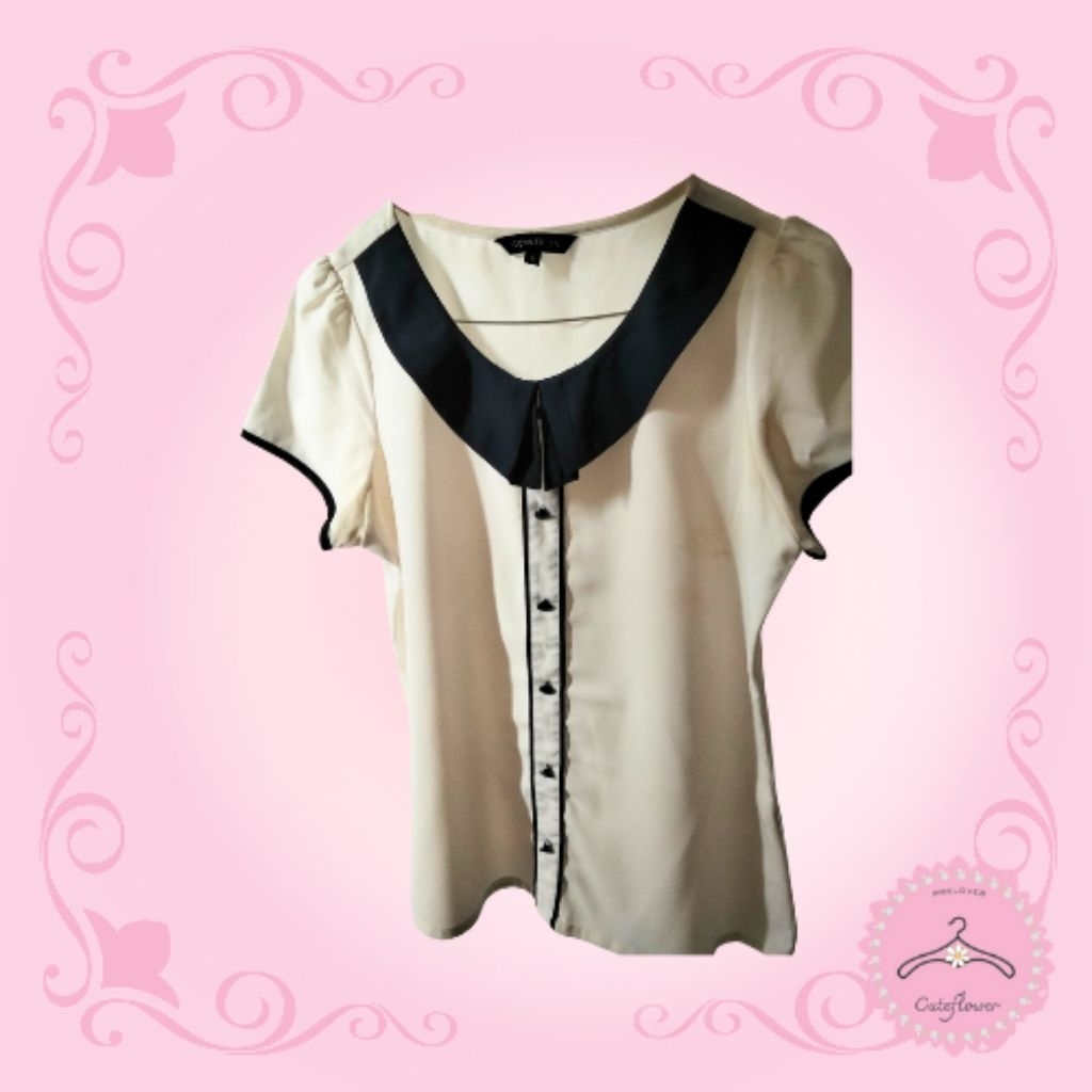 Jual Blouse Putih Wanita Lengan Pendek | Kondisi Bagus | Simpel ...