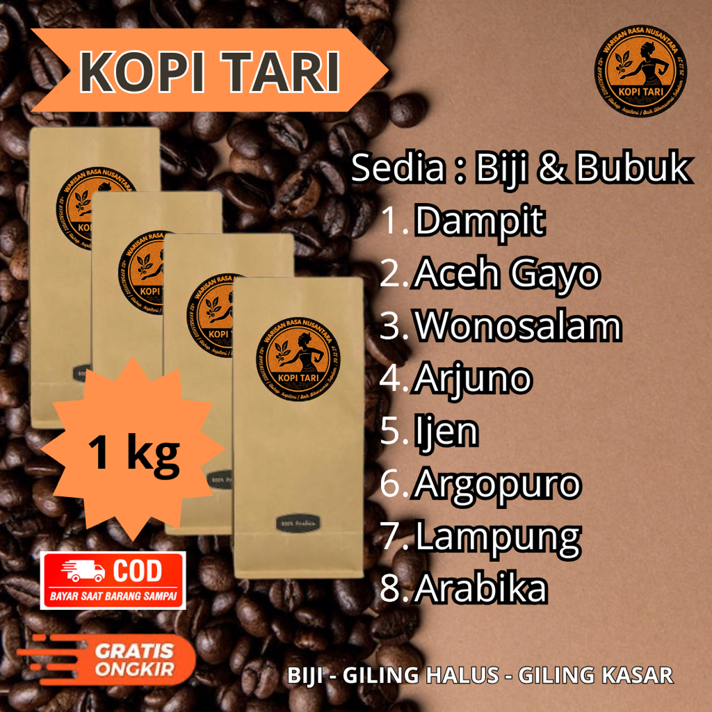 Jual KOPI TARI – Kopi Premium | Biji & Bubuk 1Kg | Arabika & Robusta ...