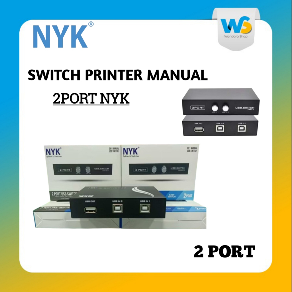 Jual Switch Printer NYK 2 Port Manual - Sharing Data Switcher 1-2 | Shopee Indonesia