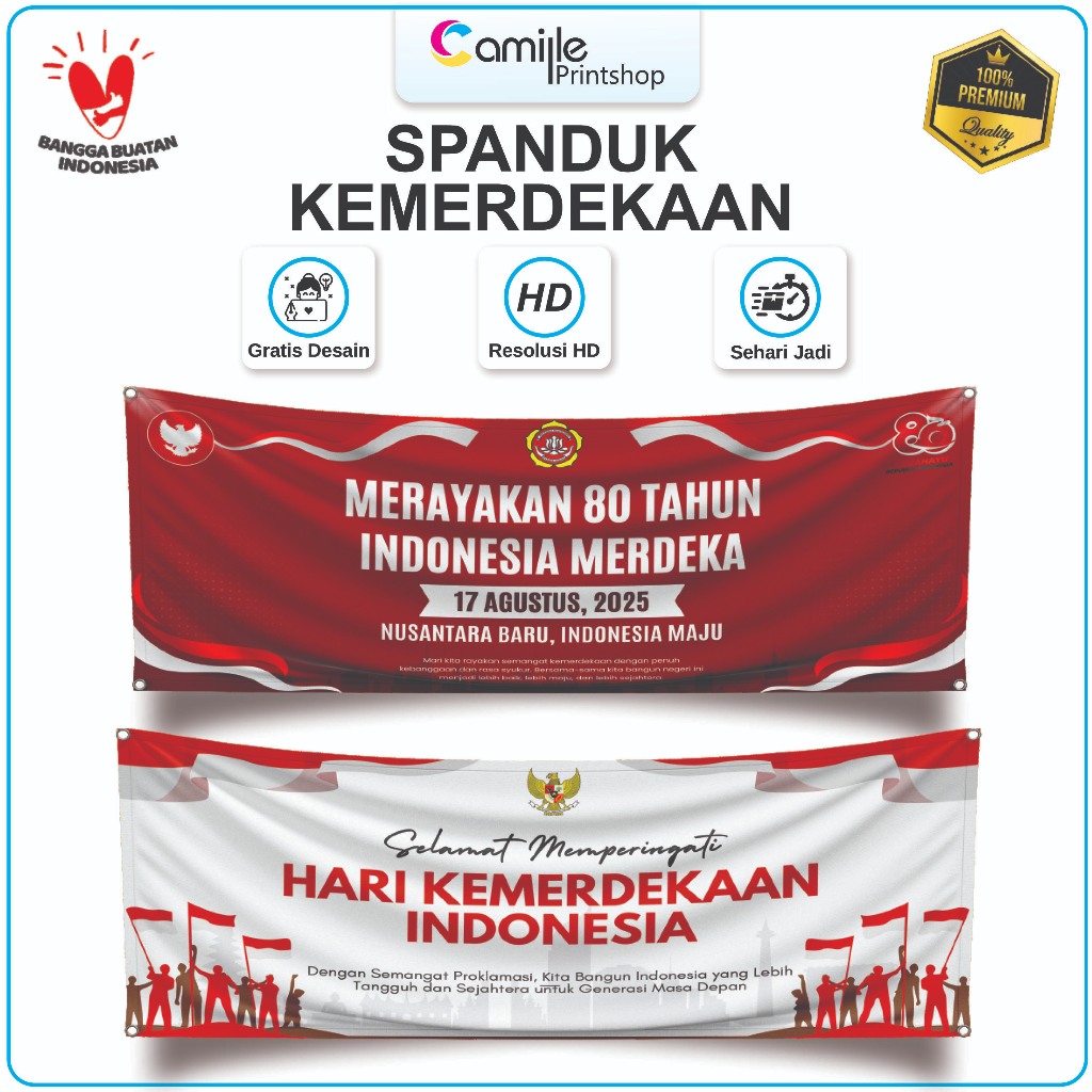 Jual Cetak Banner 17 Agustus HUT RI Kemerdekaan Custom Ukuran dan ...