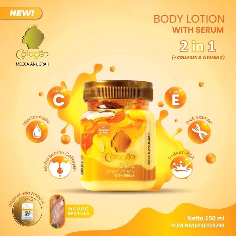 Jual Mecca Collagen 2in1 Body Lotion With Serum 150ml | Shopee Indonesia