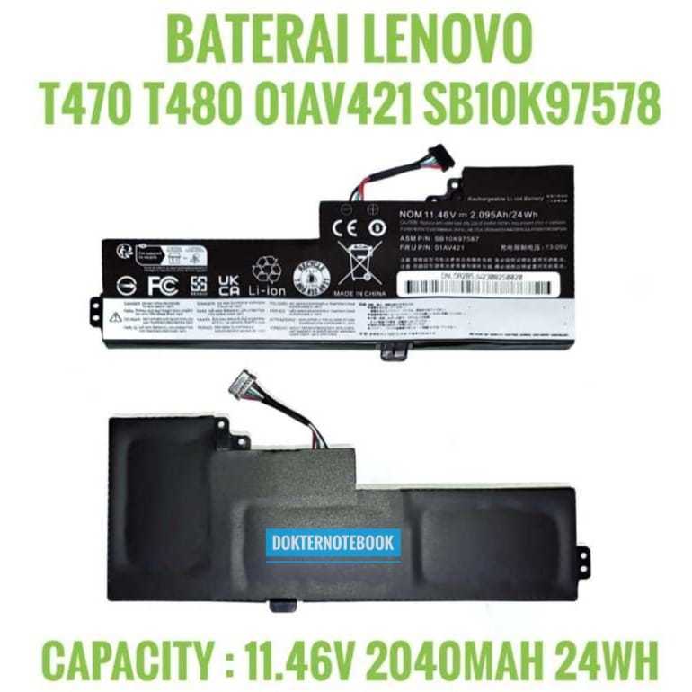 Jual Baterai Lenovo thinkpad T470 T480 A475 A485 TP25 (01AV421 01AV489 ...