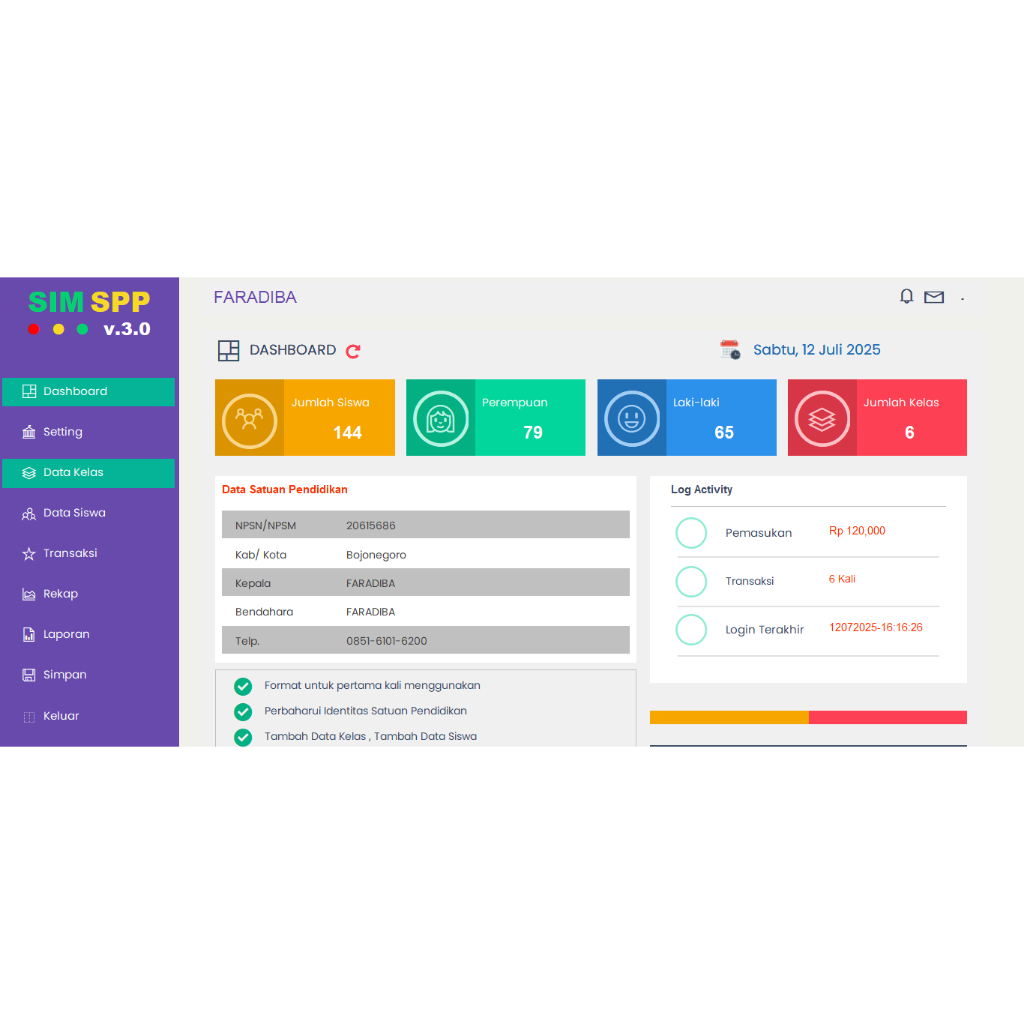 Jual Aplikasi Pembayaran SPP berbasis excel v3 | Shopee Indonesia
