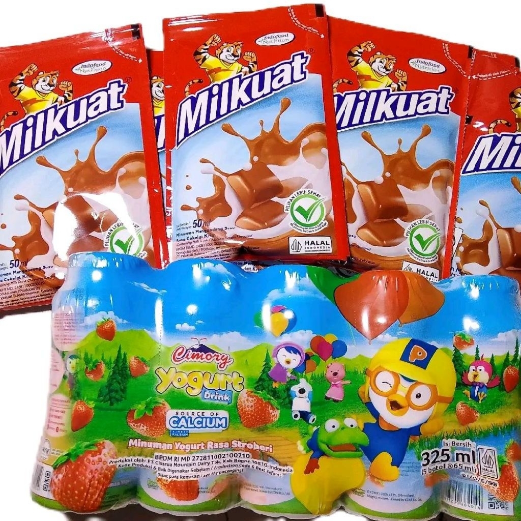 Jual paket 15 mix ( 10 Milkuat bantal 50 ml dan 5 susu Cimory yogurt drink 65ml) | Shopee Indonesia
