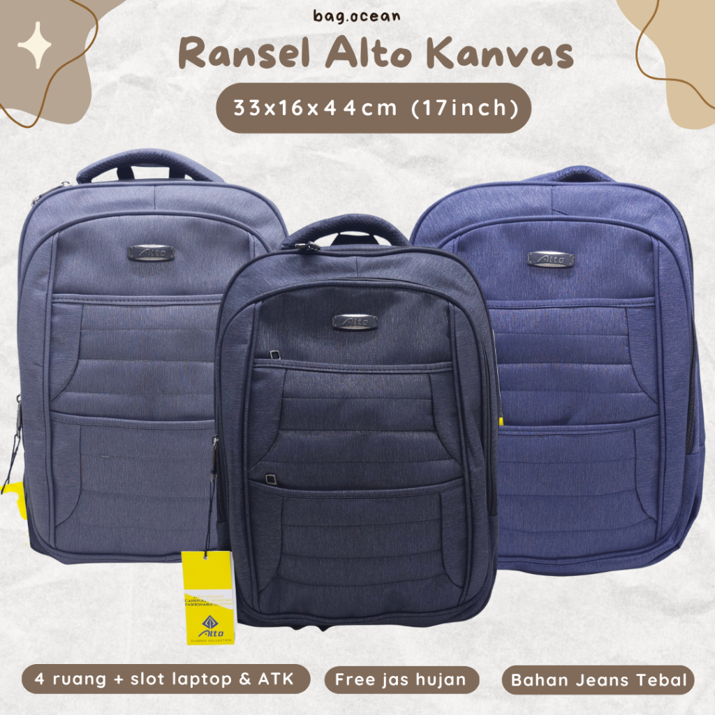 Jual TAS PALO ALTO KANVAS JEANS PREMIUM 18 INCHI 4 RUANG ORIGINAL ...