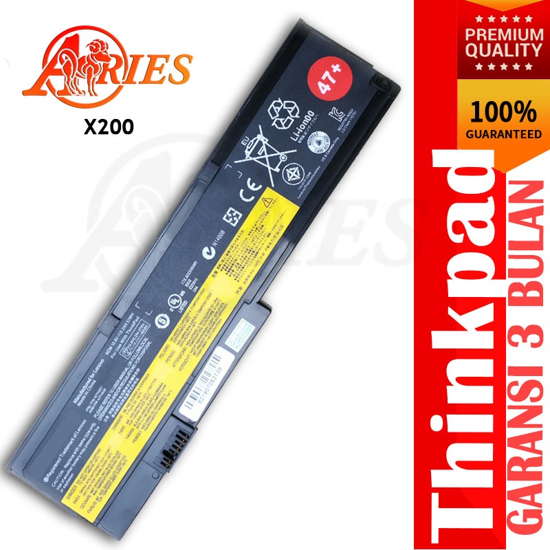 Jual Baterai / Battery / Batre Laptop Thinkpad X200 X200S X201 X200i X201S X200 7458 7465 ...