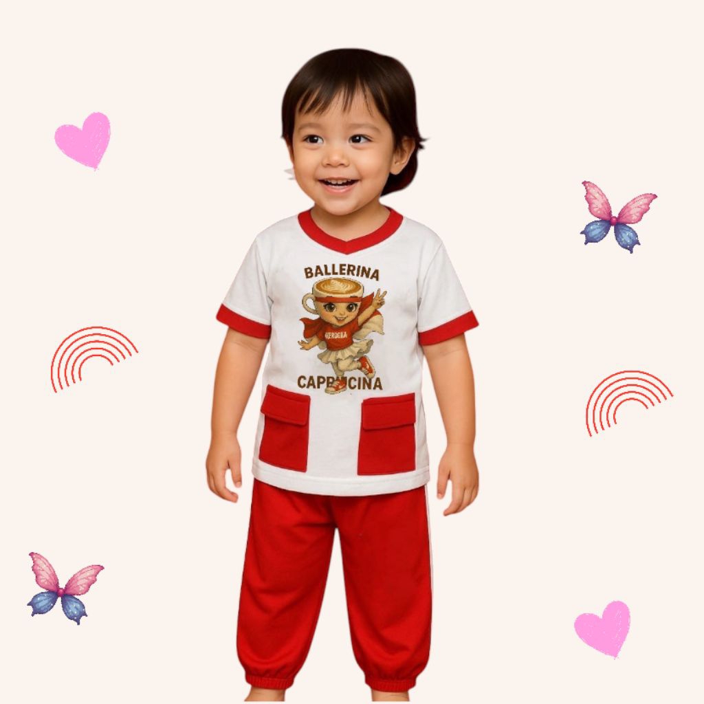 Jual Baju Anak Tung Tung Sahur Ballerina Cappucina Anak Usia 1-10 Tahun Setelan Kemerdekaan ...