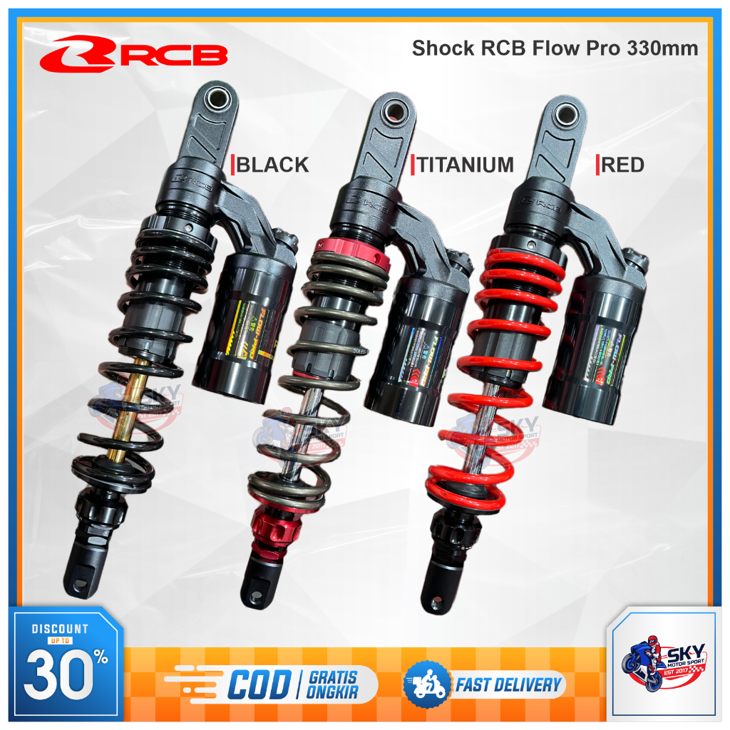 Jual Shock RCB Flow Pro / Flow S 330mm Vario Beat Scoopy Genio Original ...