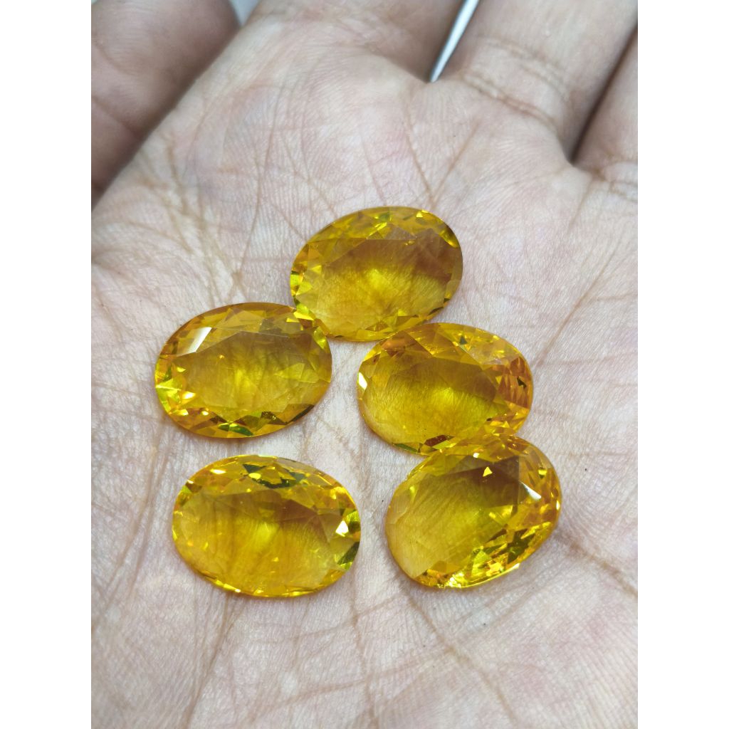 Jual [Paket 5Pcs] Batu Citrine Cutting Obsidian | Shopee Indonesia