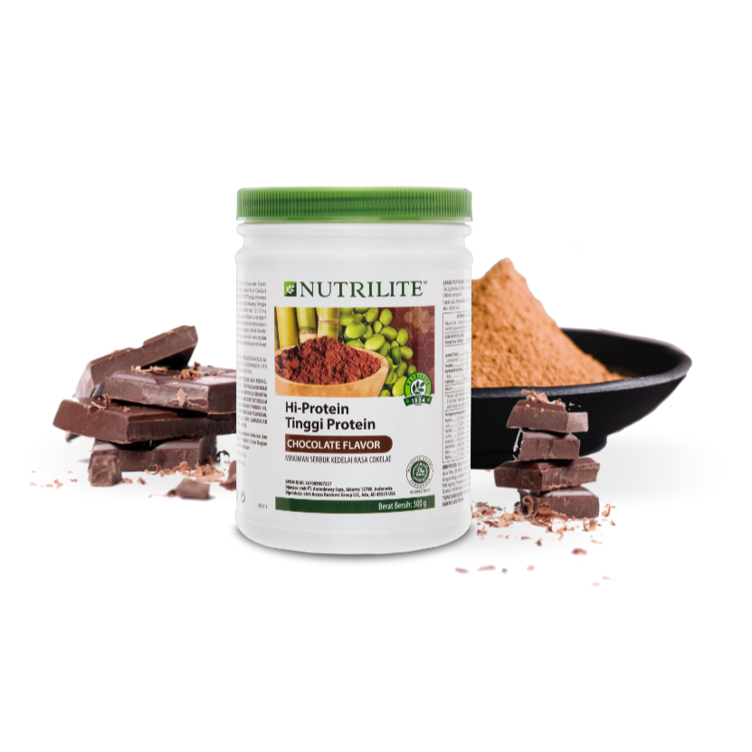Jual Nutrilite Hi-Protein Chocolate Amway susu protein exp 2026 ...