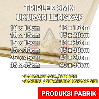 Jual Triplek 8mm untuk bahan kerajinan kreatif, miniatur, box sound ...
