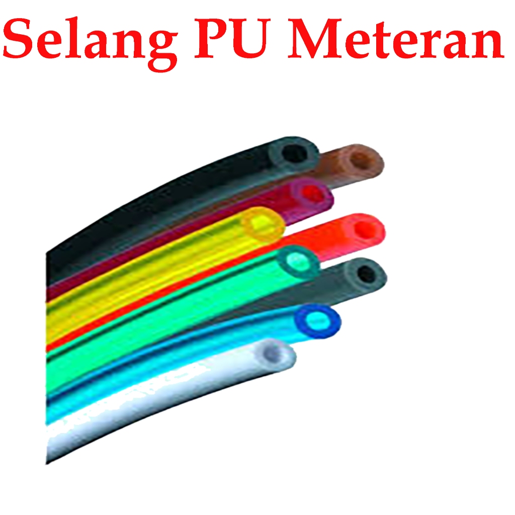 Jual Selang Angin Pu 12mm ( PollyUrethane ) Ukuran OD 12x8mm Harga Permeter 1 Meter | Shopee ...