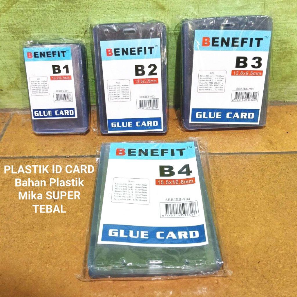 Jual 1 Pak Plastik Mika Id Card SUPER TEBAL isi 20 Lembar BENEFIT ( 3 ...