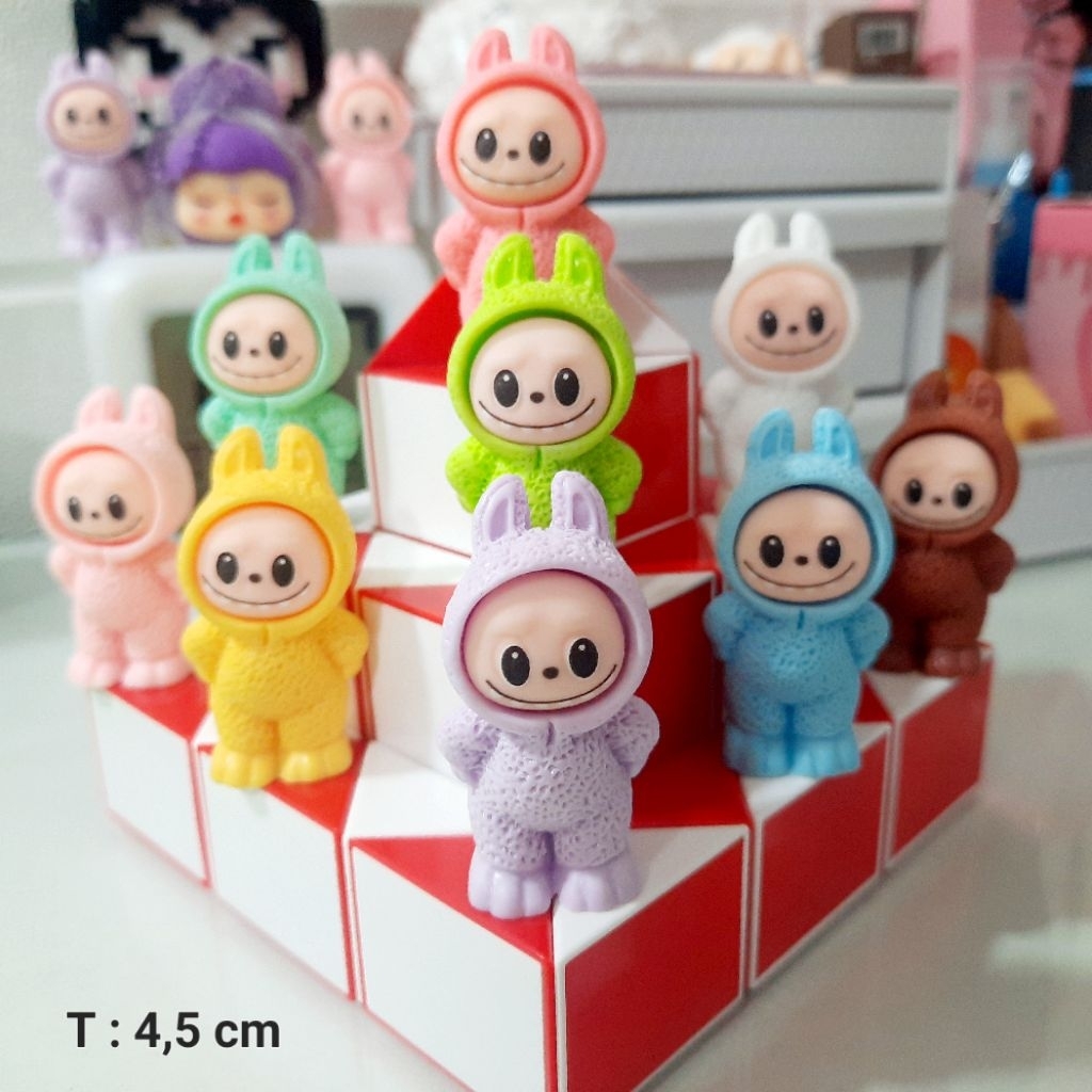 Jual Ornamen Resin Labubu 3D / Figure Labubu / Topper kue ulang tahun ...