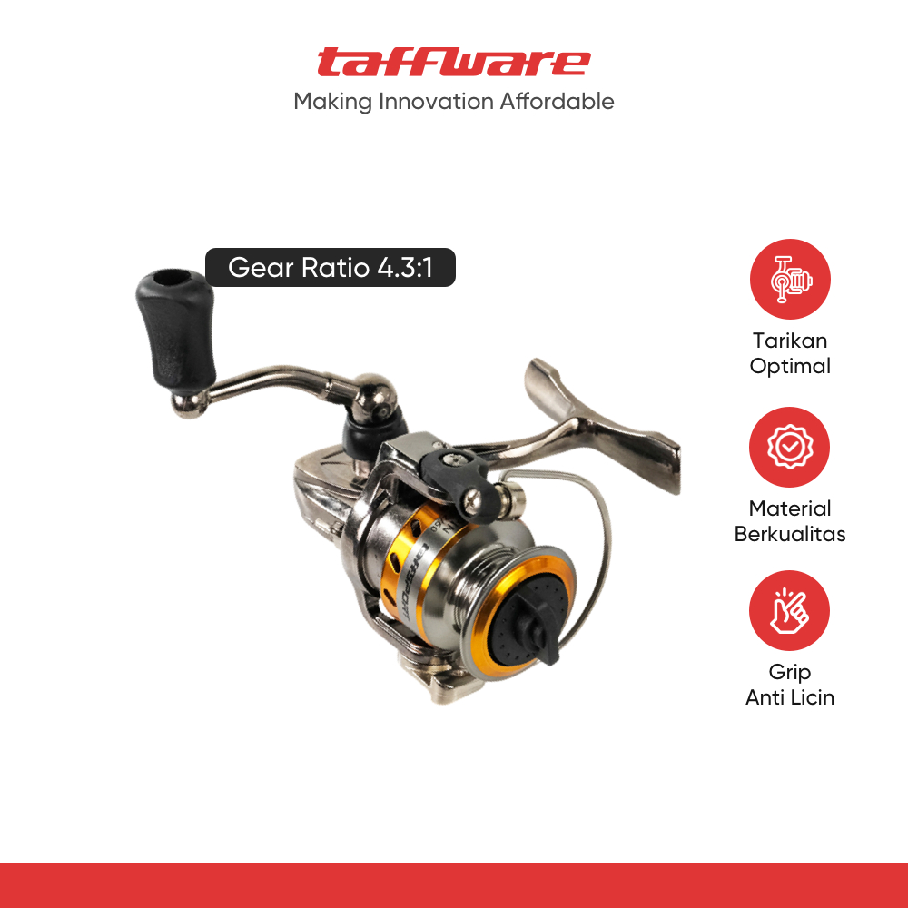 Jual TaffSPORT Reel Pancing Mini Spinning Fishing Reel 4.3:1 Gear Ratio ...