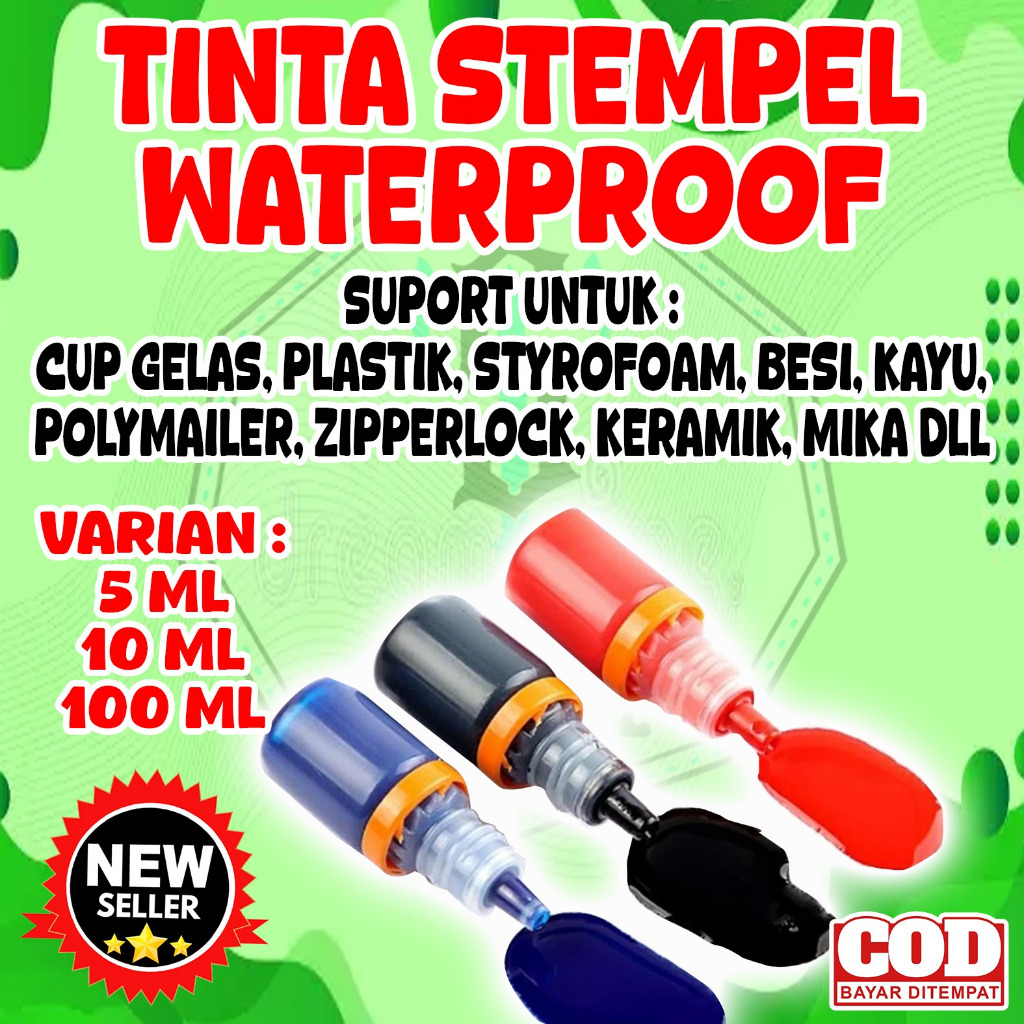 Jual Tinta Stempel Permanent Waterproof Warna | Shopee Indonesia
