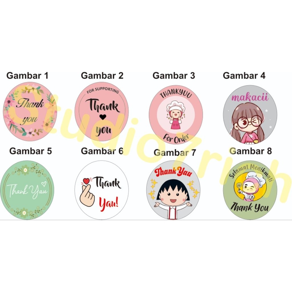 Jual cetak sticker thank you stiker terima kasih selamat menikmati ...