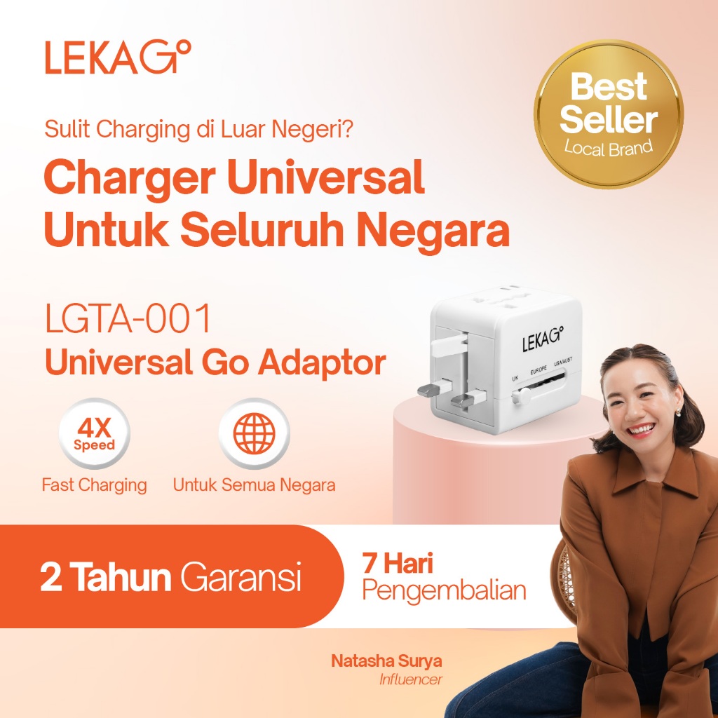 Jual LEKA Go! - LGTA-001 Universal Go Adaptor - Adaptor Listrik Internasional (Garansi 2 Tahun ...