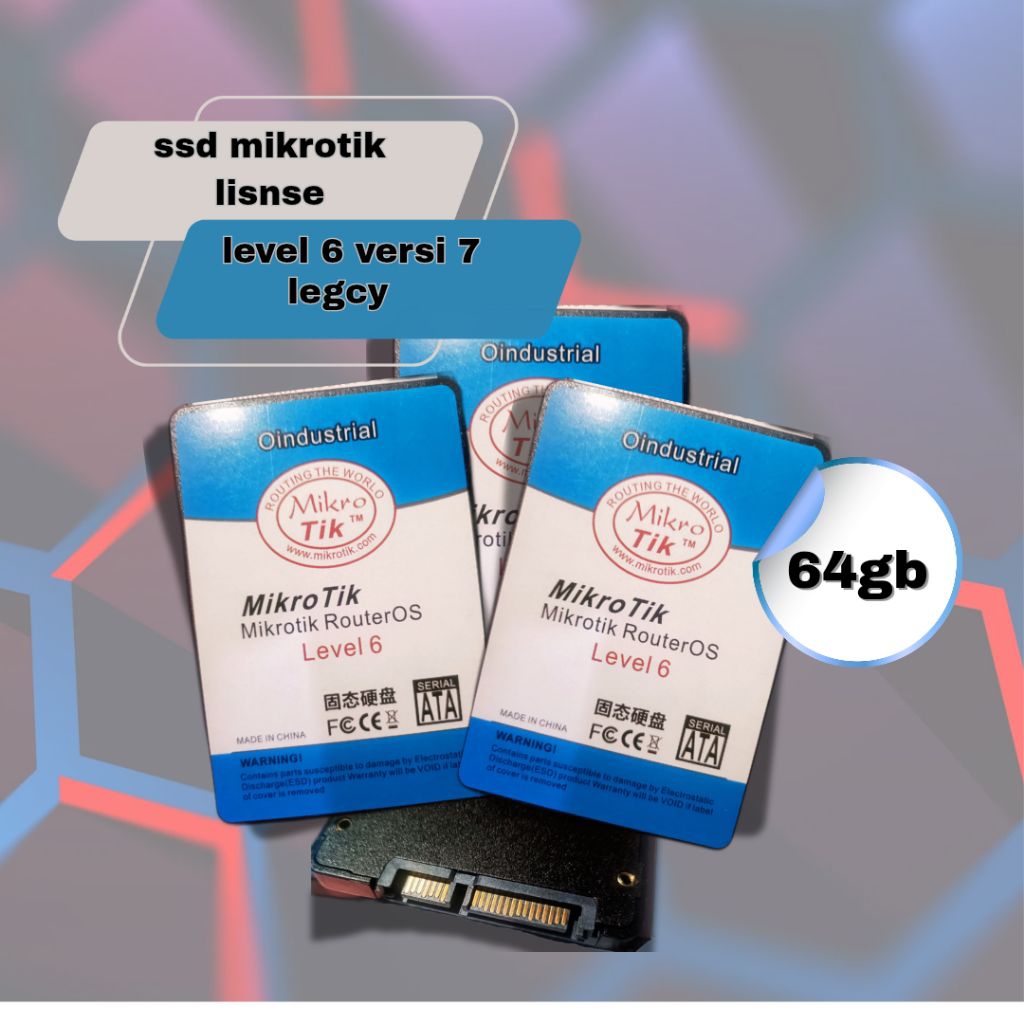 Jual new SSD MikroTik 2.5″ SATA dengan License Level 6, RouterOS versi ...