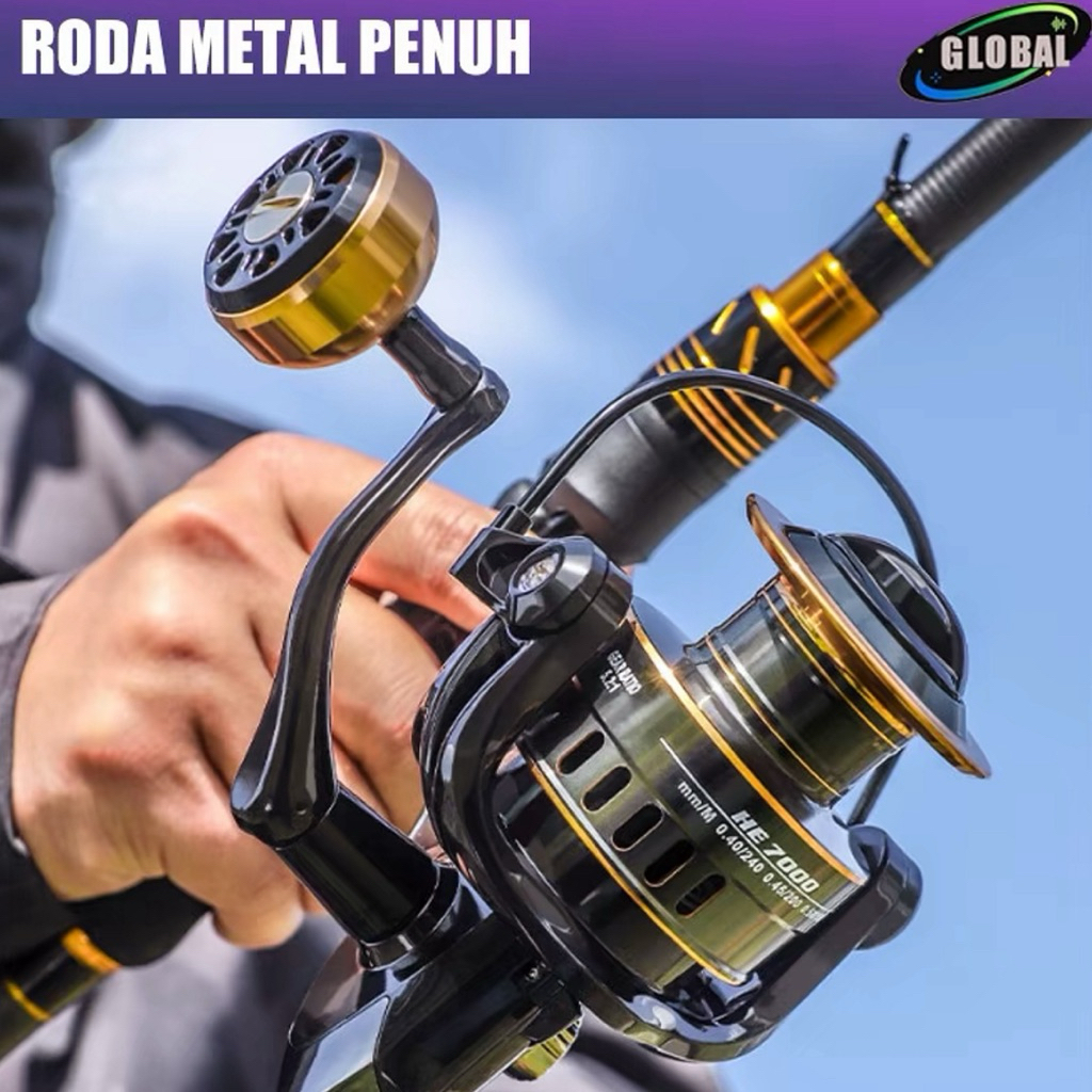 Jual REEL SPINNING / REEL PANCING METAL 1000-6000 ( POWER HANDLE ...