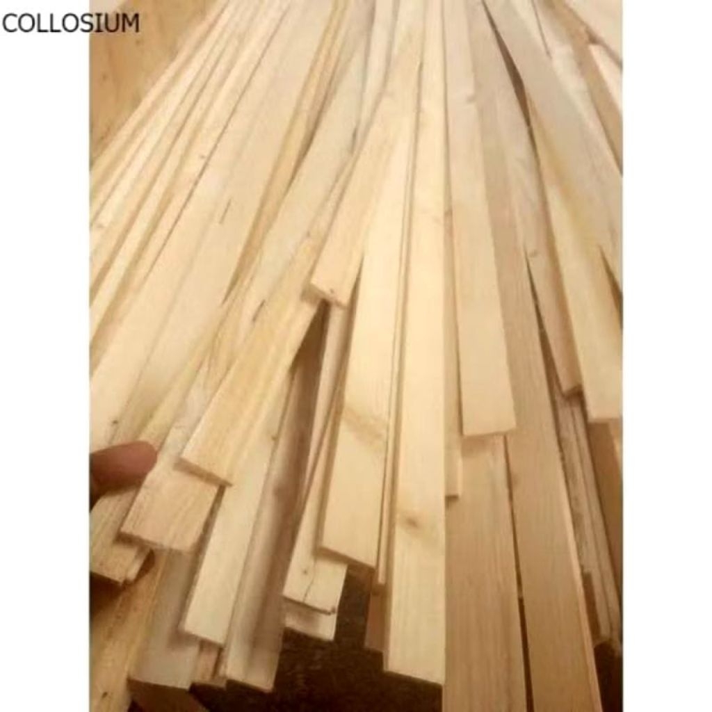 Jual List Reng kayu Tipis 10 Batang Jati Belanda UK. 1cm x 3 Cm x ...