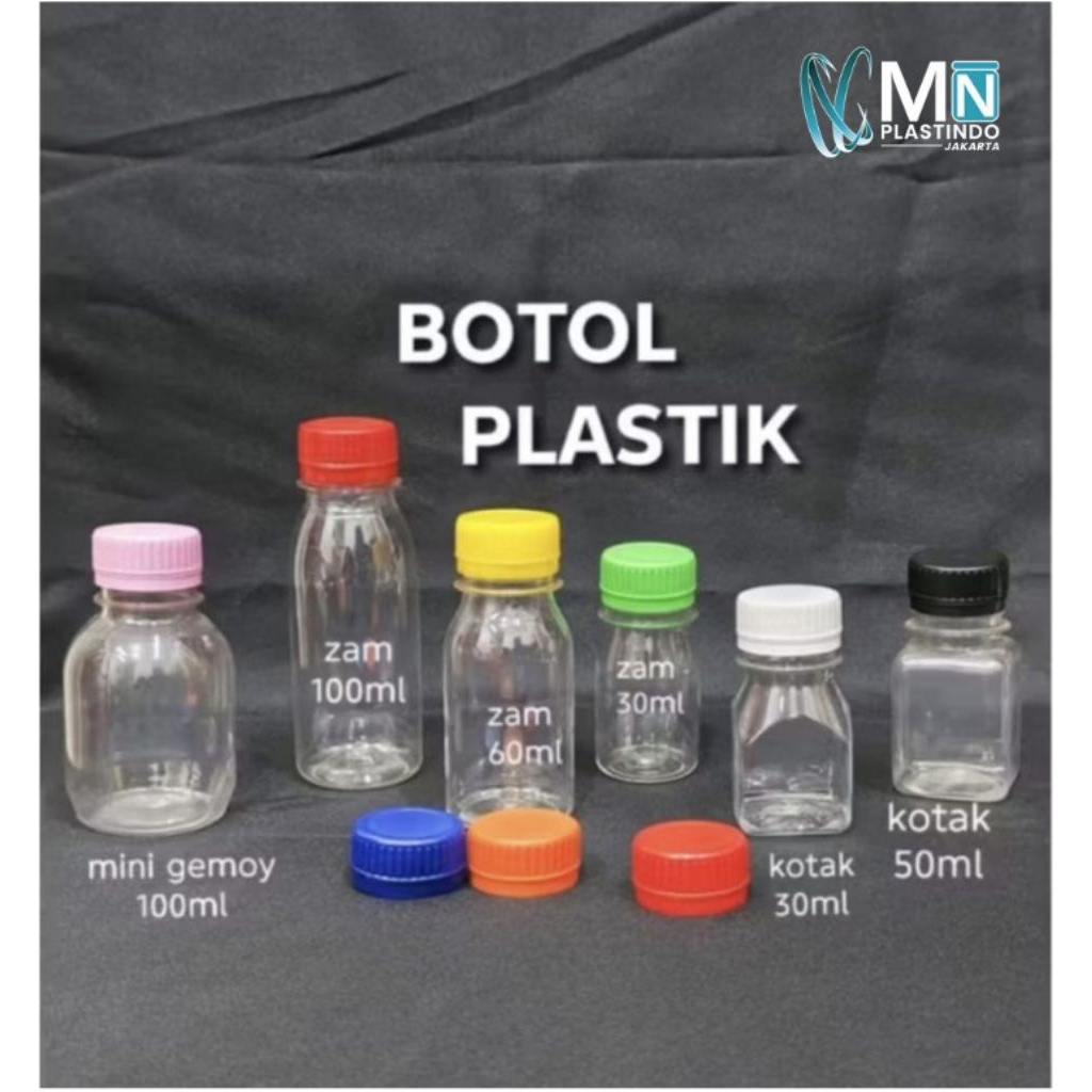 Jual BOTOL Kotak 30ml Botol Mini Gemoy 100 ml Botol Bulat Gendut 50 ml 30ml//50ml/60ml/100ml ...