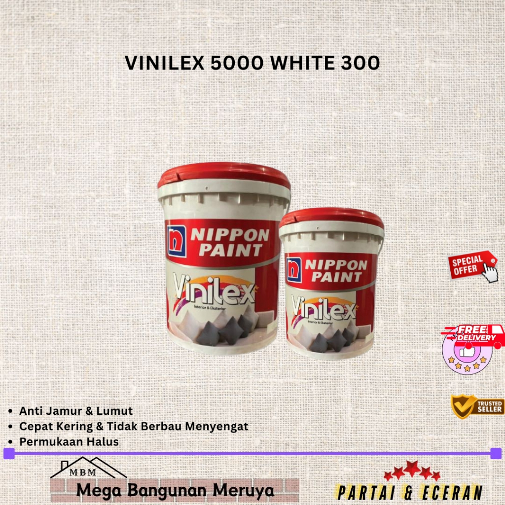 Jual Vinilex 5000 Vinilex 5 kg Vinilex White 300 Vinilex 300SS Vinilex ...