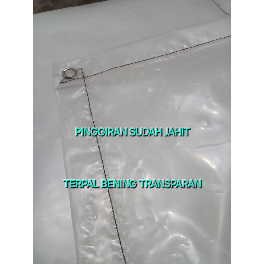 Jual terpal plastik bening transparan 3x4 meter 14% 200 micron / terpal ...