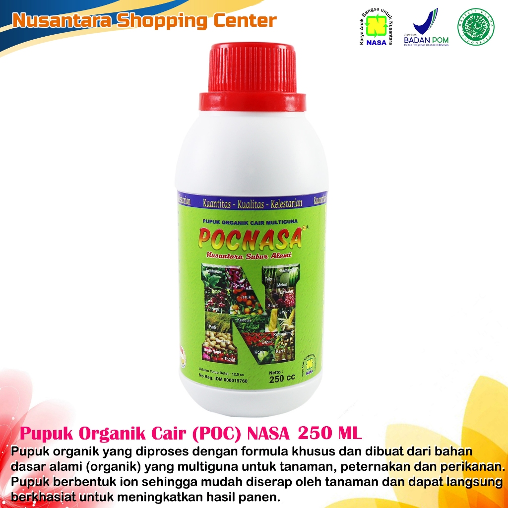 Jual PUPUK ORGANIK CAIR ( POC ) NASA 250 ML | Shopee Indonesia