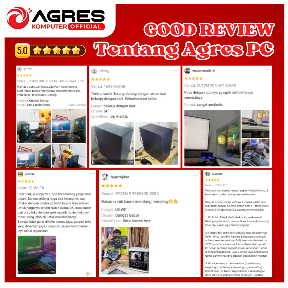 Jual AGRES OFFICE PC I5 12400 RAM DDR4 16GB SSD 1TB WINDOWS 11 PRO ...