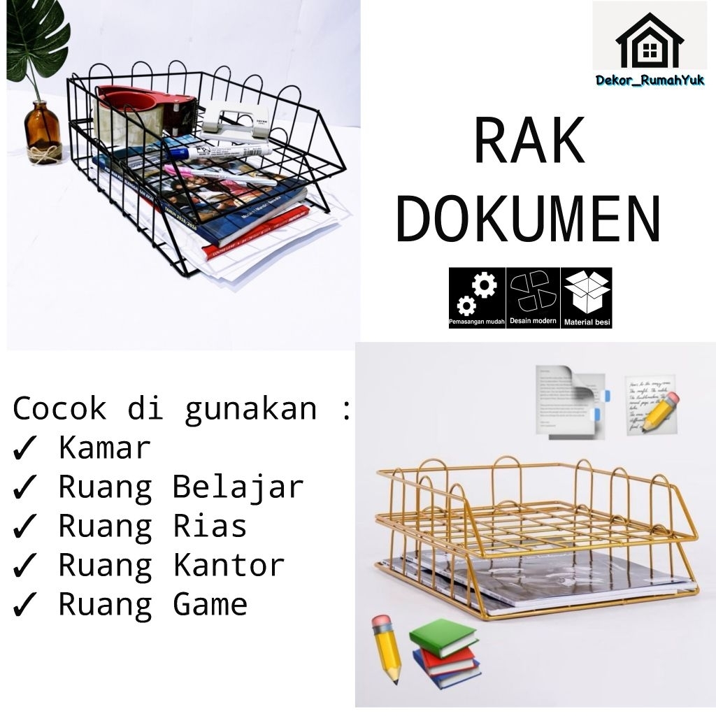 Jual ( 2 PCS) TRAY RAK DOKUMEN SUSUN TUMPUK RAK BUKU / RAK DOKUMEN MEJA ...