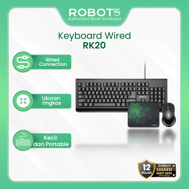 Jual ROBOT Keyboard Wired Laptop / Komputer / Design Ultra Thin ...