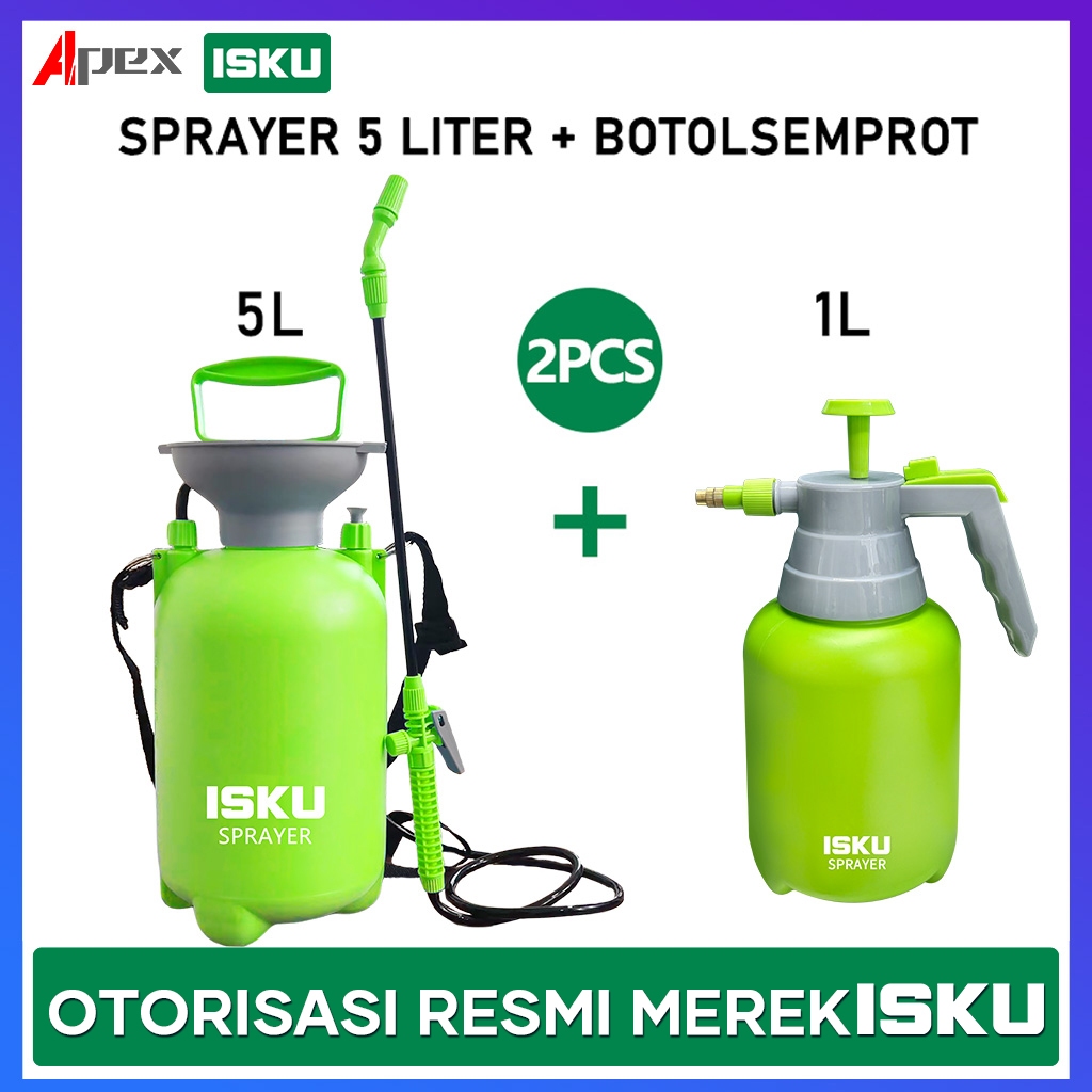 Jual ISKU semprotan air tanaman manual/pressure sprayer 5 liter ...