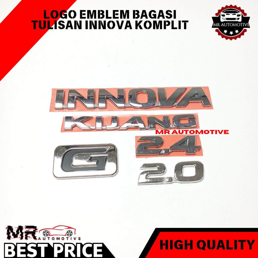 Jual Logo Emblem Tulisan Innova Reborn Set Type G ORIGINAL | Shopee ...