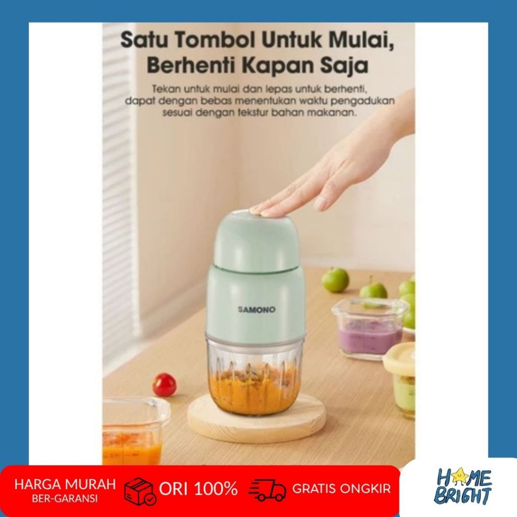 Jual SAMONO Mini Food Chopper Portable Multifungsi 300ml Penghalus ...