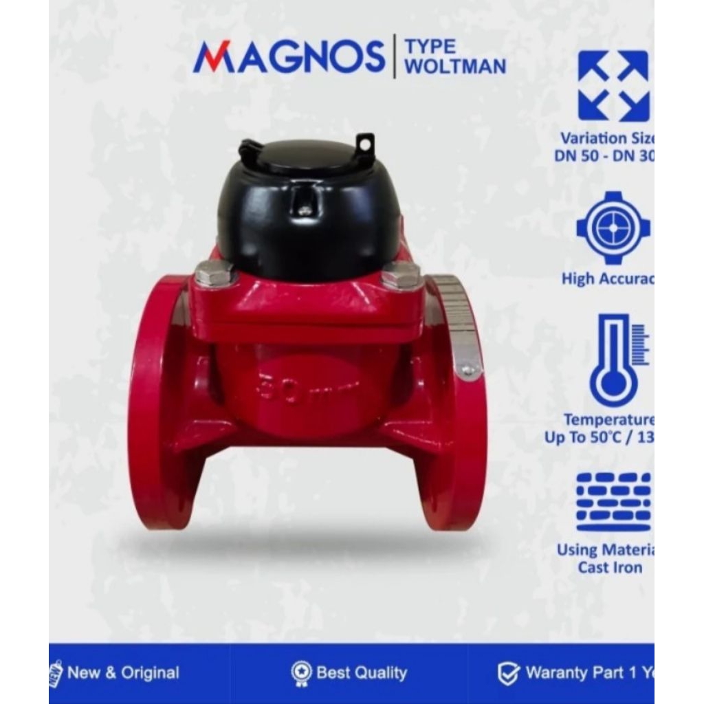 Jual Water Meter Air Limbah Merk Magnos Size 2 Inch DN 50mm / Water ...