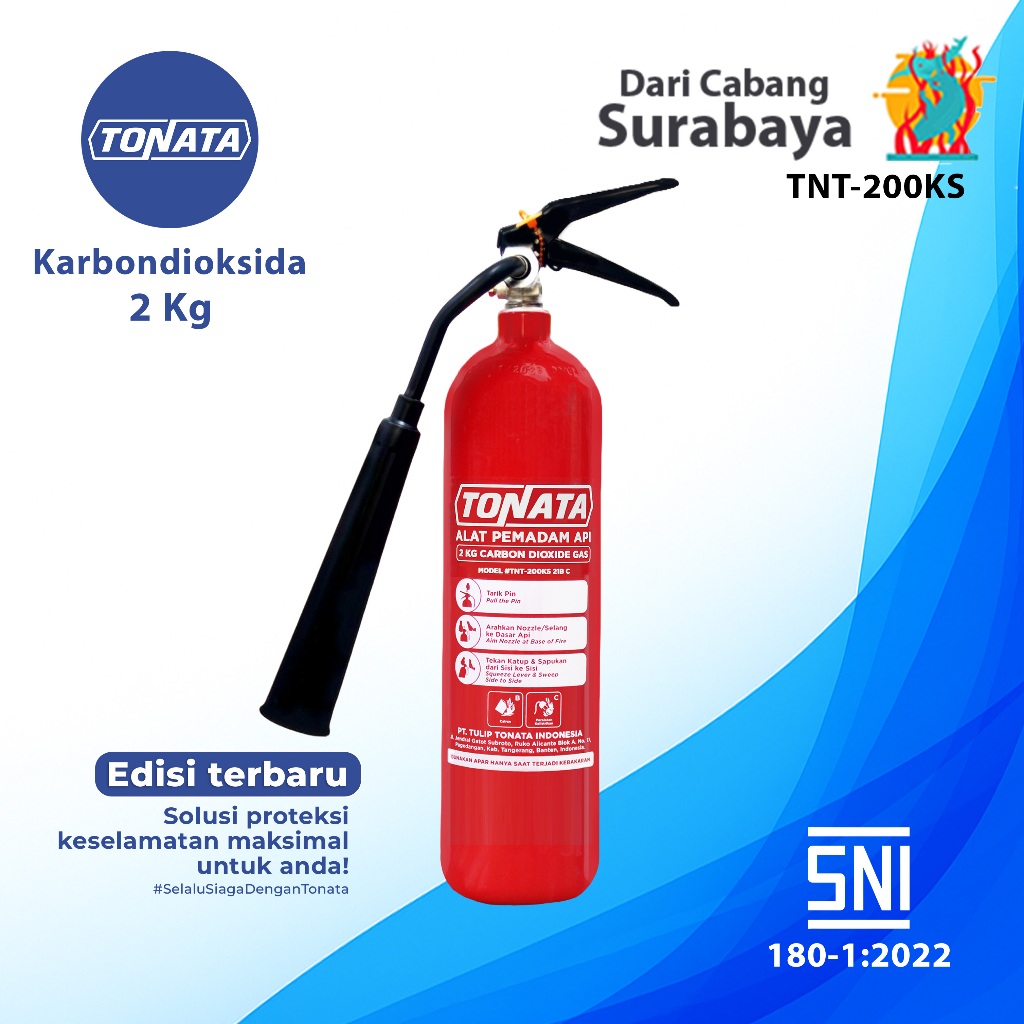 Jual APAR 2KG Karbondioksida (CO2) TONATA / Set Komplit | Shopee Indonesia