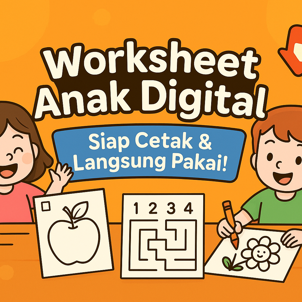Jual "100+ Worksheet Digital Anak - Siap Cetak & Langsung Pakai!" (SERI ...