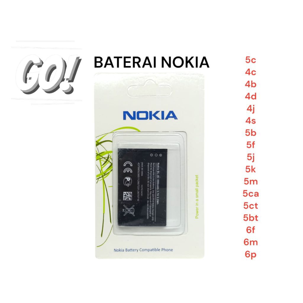 Jual Baterai Nokia BL-5C - 4C - 4B - 4D - 4J - 4S - 5B - 5F - 5J - 5K ...