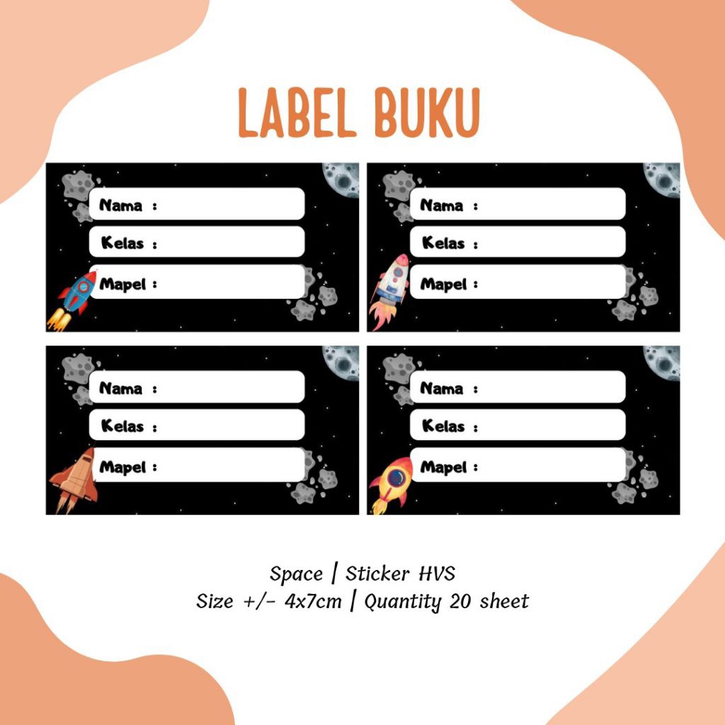 Jual Stiker Label Buku Custom Nama | Shopee Indonesia