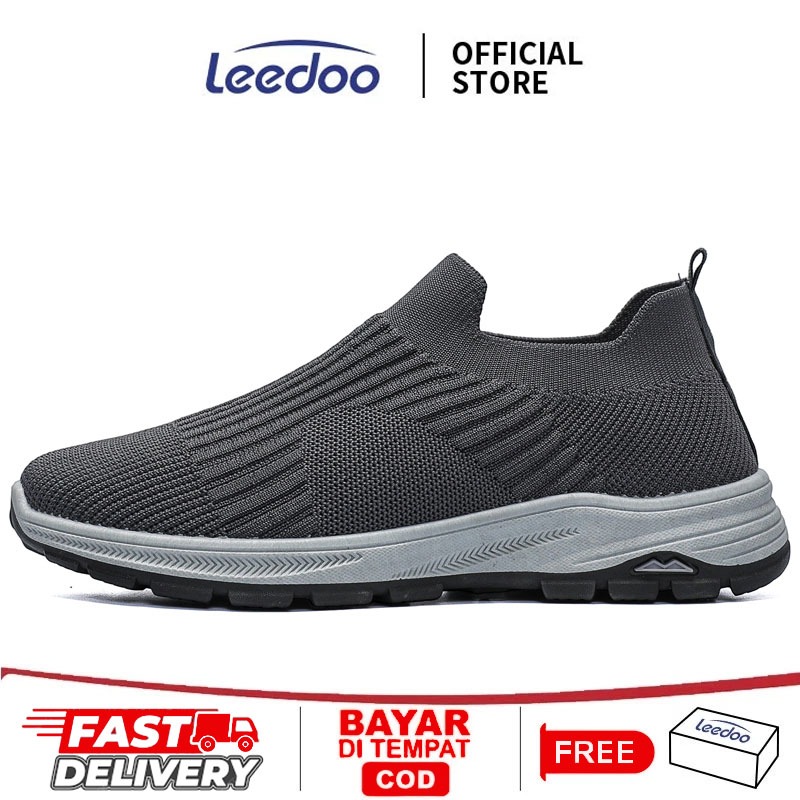 Jual Leedoo Sepatu Slip On Pria Sepatu Kerja Running Shoes Sepatu Cowok Sepatu Sneakers Casual ...