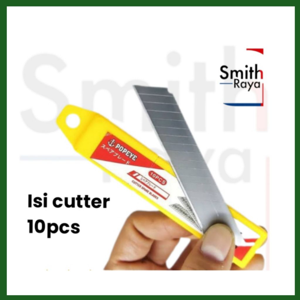 Jual Isi cutter besar Refill cutter pisau pemotong perpack isi 10pcs ...